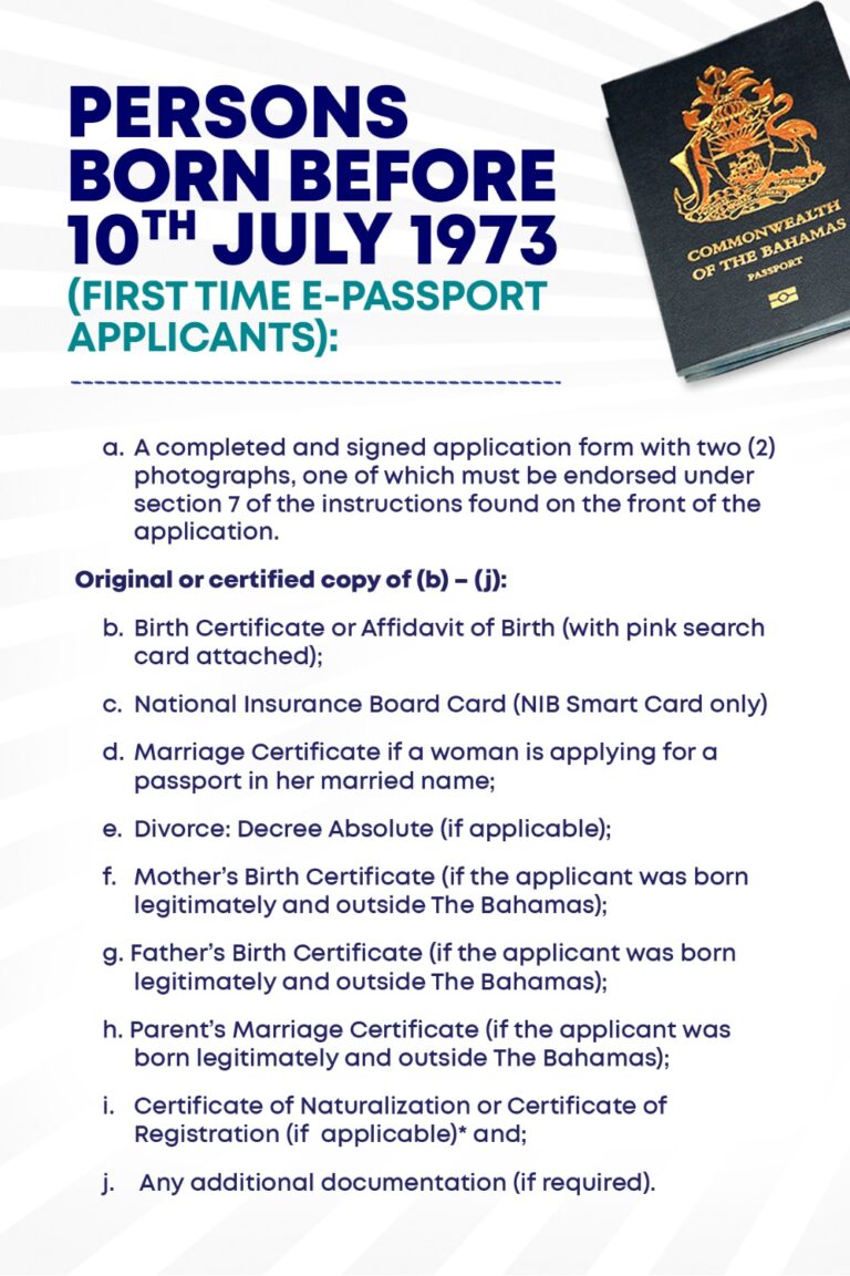 First-time Passport Requirements